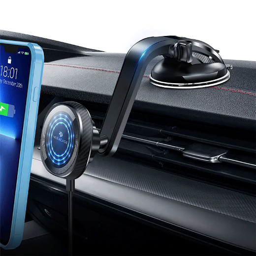 זרוע תושבת לרכב דשבורד טעינה אלחוטית דש מגסייף 12 מגנטים מירקייס Miracase MDM50 15W Wireless ...